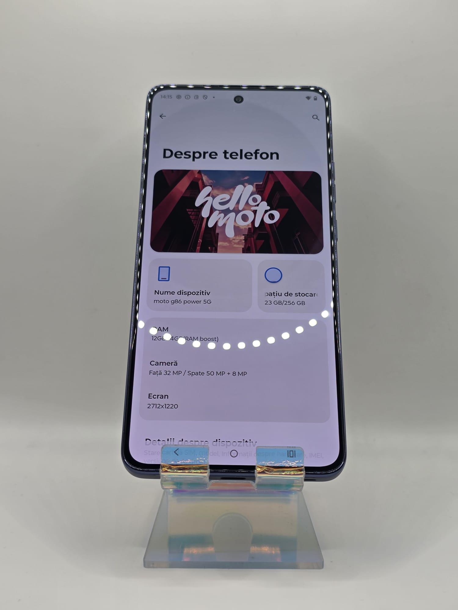 Motorola G86 Power, MEM 256GB, RAM 12GB, Dark Blue, Amanet Doamna Ghica ...