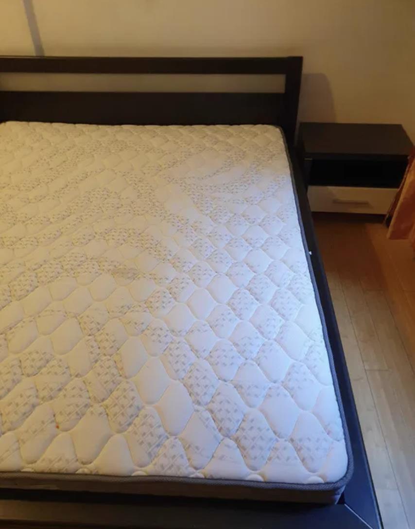 Saltea Mobexpert Diamond Hard, pat dublu cu somiera si 2 noptiere ...